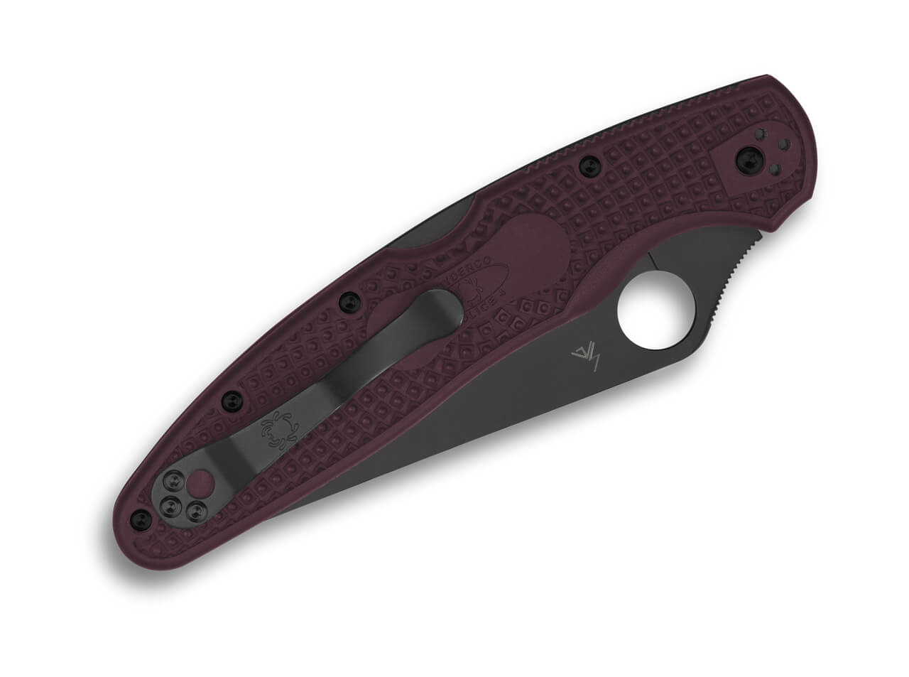 Spyderco Police 4 Lightweight Micro-Melt PD#1 Black Blade Sprint Run ...